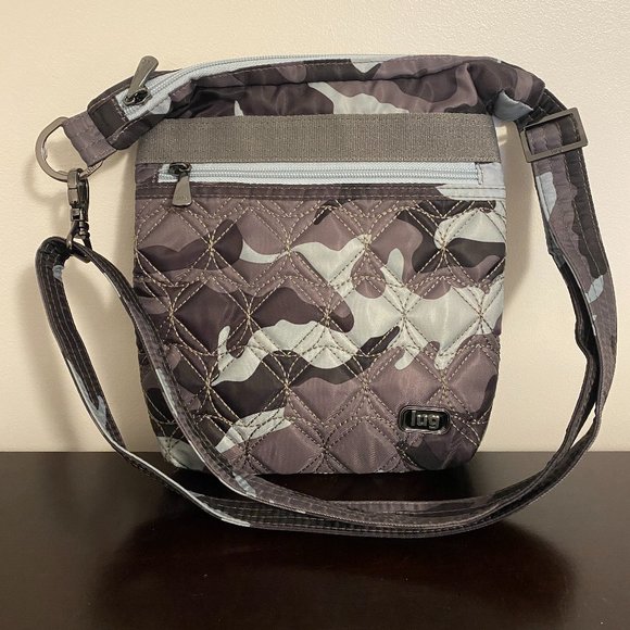 lug | Bags | Lug Skipper Gray Blue Silver Camouflage Quilted Nylon ...